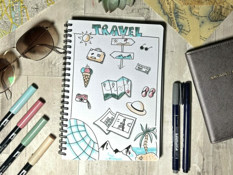 Reiseplanung im Bulletjournal - Sketchnotes by Diana