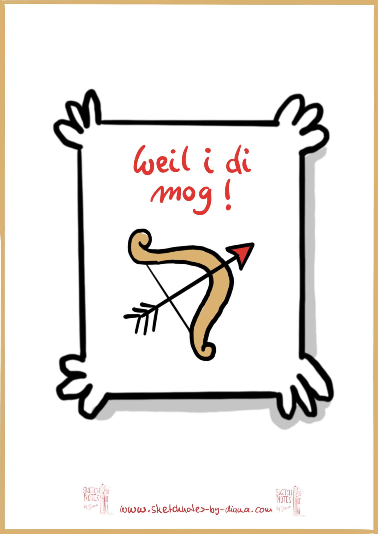 Sketchnotes Vorlagen zum Valentinstag - Sketchnotes by Diana