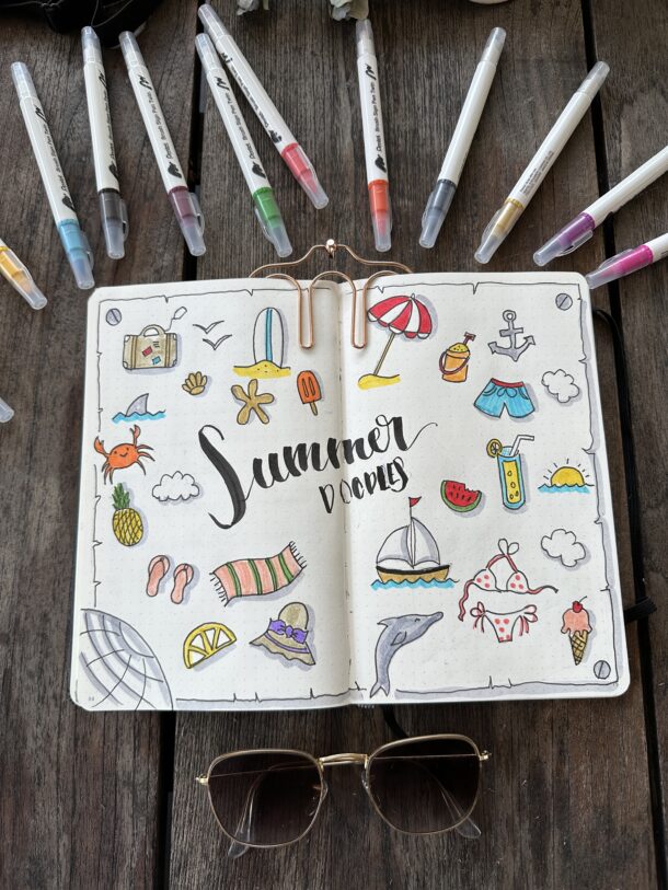 Sketchnotes Sommer Symbole zum Nachzeichnen - Sketchnotes by Diana